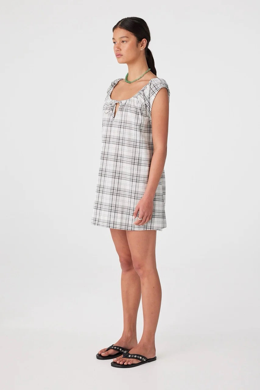 Delilah Dress - Black and Cream Check – Hey Love